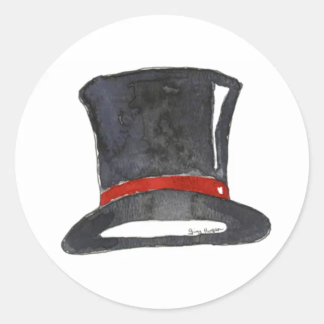 Top Hat Sticker | Zazzle
