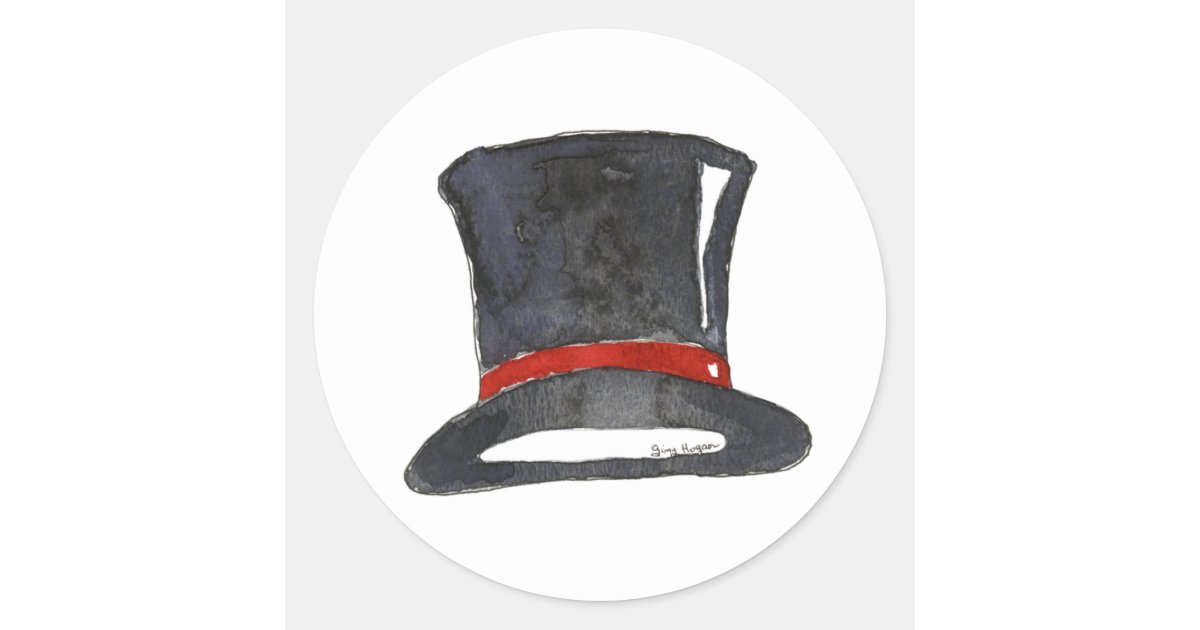 Top Hat Sticker | Zazzle
