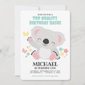 Top Koality Baby Koala Birthday Invitation | Zazzle