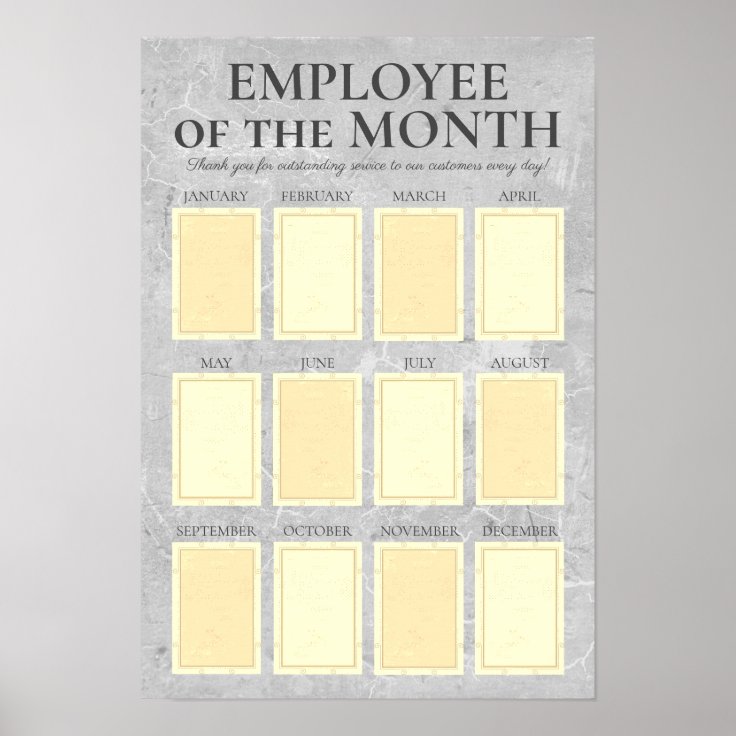 Top performer employee of the month photo display poster | Zazzle
