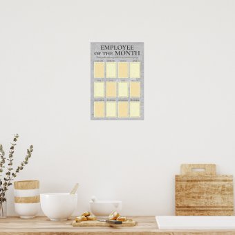 Top performer employee of the month photo display poster | Zazzle