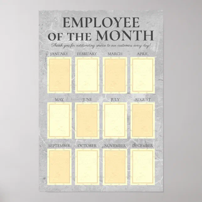 Top performer employee of the month photo display poster | Zazzle