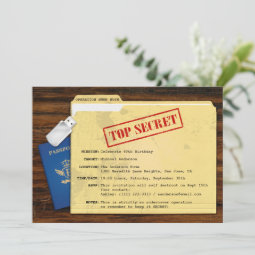 Top Secret Agent Mission Surprise Party Invitation | Zazzle