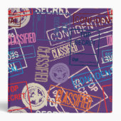 Top Secret Classified Confidential Design 3 Ring Binder | Zazzle