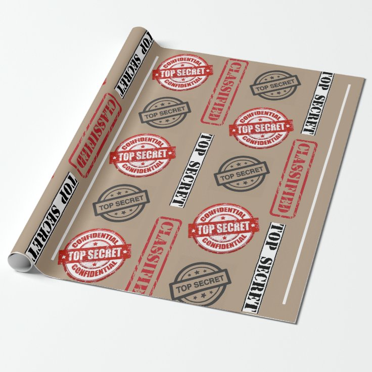 Top Secret Classified Gift Wrap | Zazzle