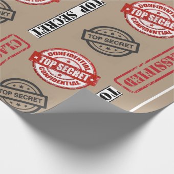 Top Secret Classified Gift Wrap | Zazzle