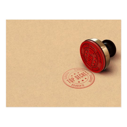 Top Secret Classified Ink Stamp Postcard | Zazzle.com
