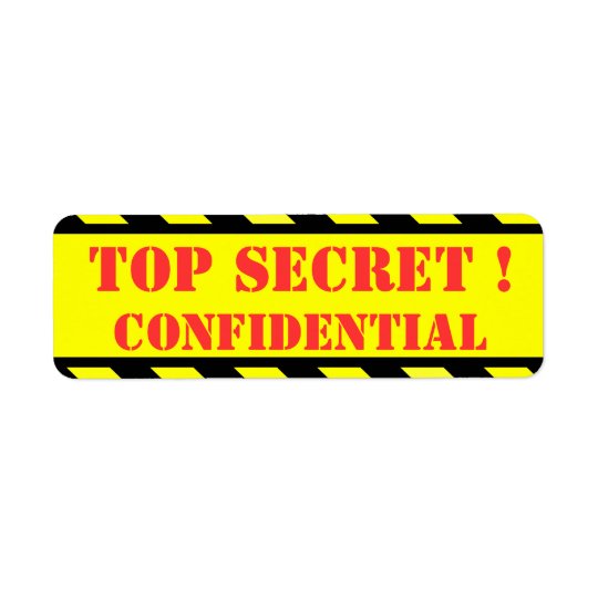 top secret - confidential label | Zazzle.com