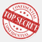 Classified Top Secret Classic Round Sticker | Zazzle.com