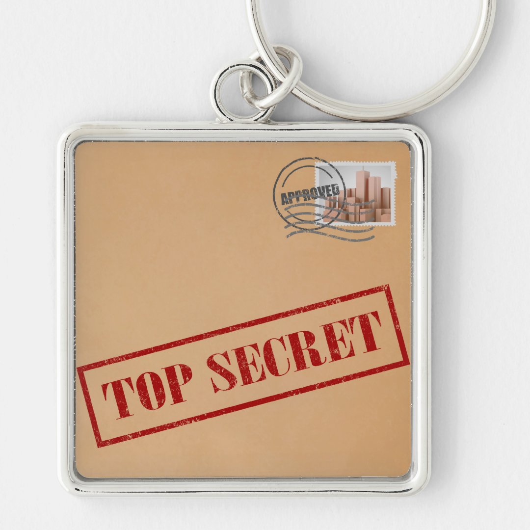 Top Secret Envelope keychain | Zazzle