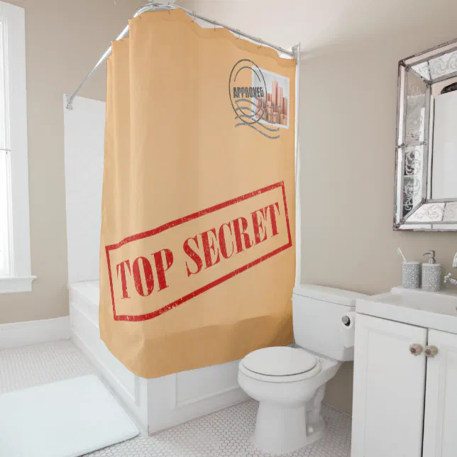 Top Secret Envelope Shower Curtain | Zazzle