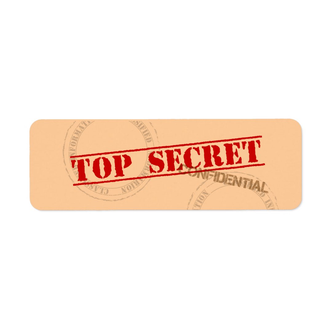 Top Secret Fun Label Stickers | Zazzle