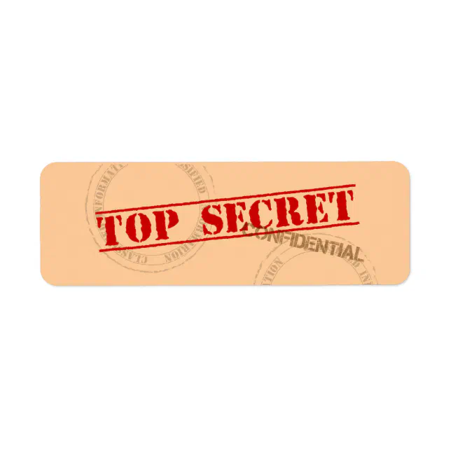 Top Secret Fun Label Stickers | Zazzle