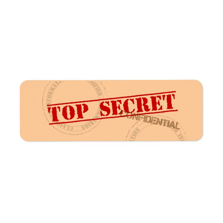 Top Secret Fun Label Stickers | Zazzle