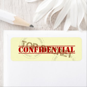 Top Secret Fun Label Stickers | Zazzle