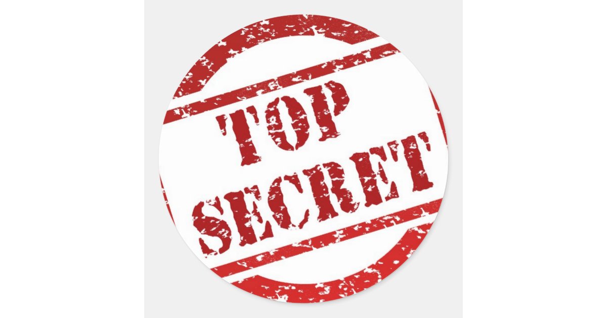 Top Secret image Classic Round Sticker | Zazzle