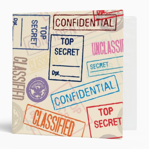 Top Secret, Keep Out Binder | Zazzle