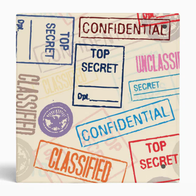 Top Secret, Keep Out Binder | Zazzle
