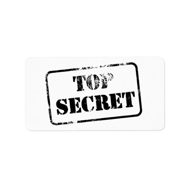 Top Secret Label | Zazzle