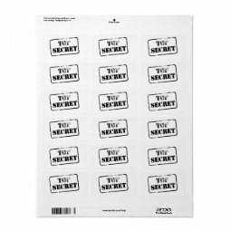 Top Secret Label | Zazzle
