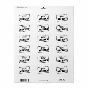 Top Secret Label | Zazzle