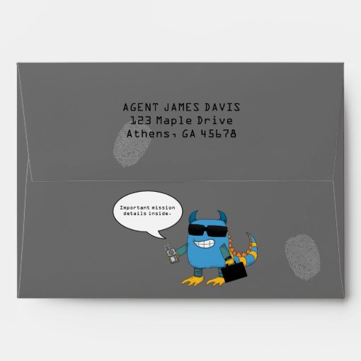 TOP SECRET MISSION Spy Party Envelope | Zazzle