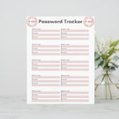 Top Secret Password Tracker Paper Sheet | Zazzle