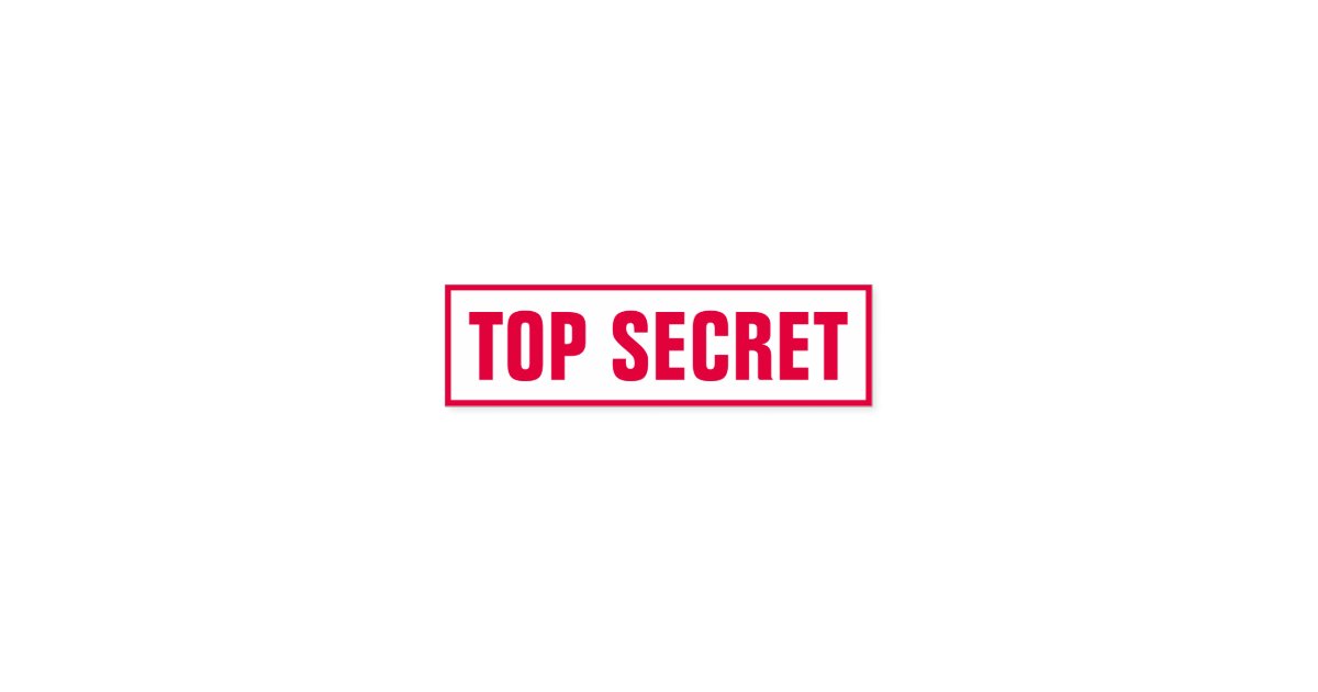 TOP SECRET SELF-INKING STAMP | Zazzle