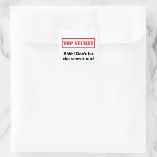 Top secret. Shhh! Dont let the secret out stickers | Zazzle