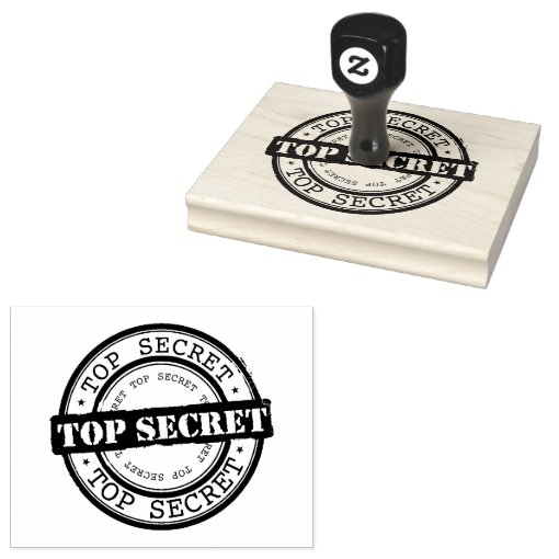 Top Secret Sign Rubber Stamp | Zazzle