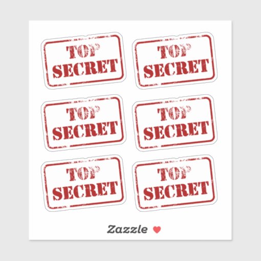 Top Secret Spy Sticker | Zazzle