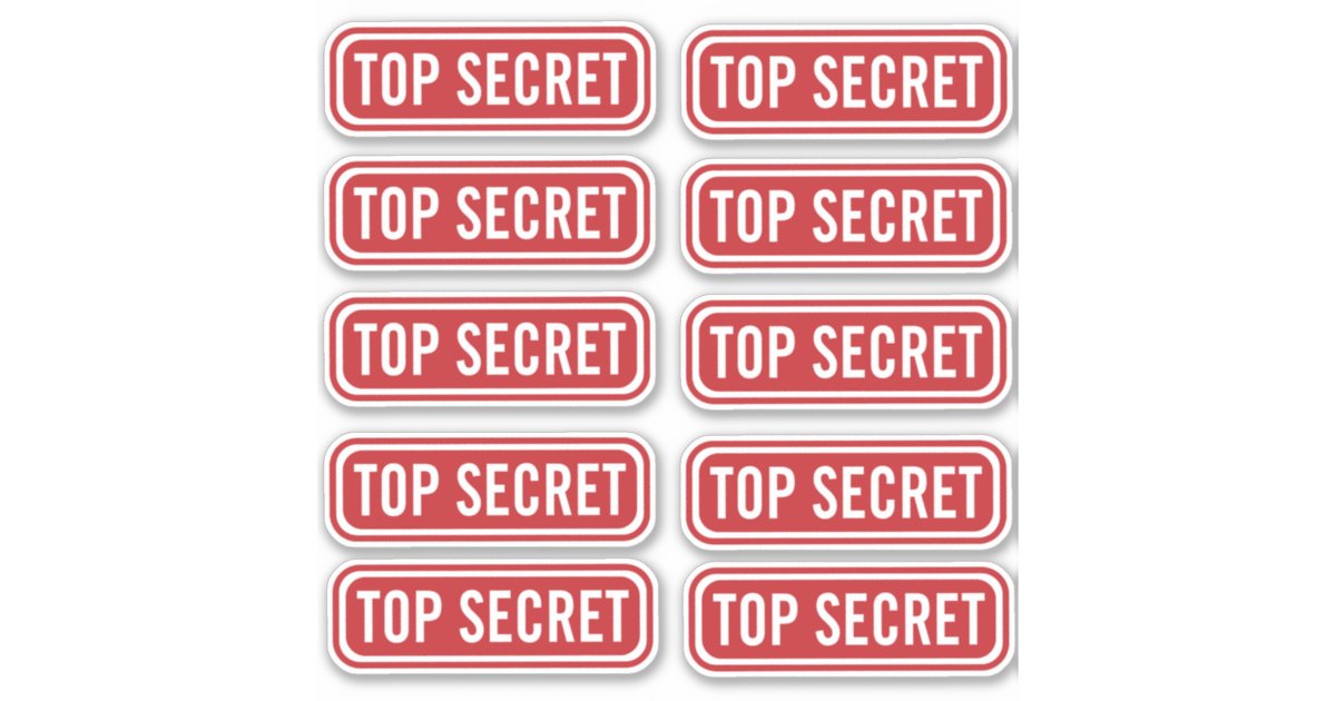 Top Secret Stickers | Zazzle