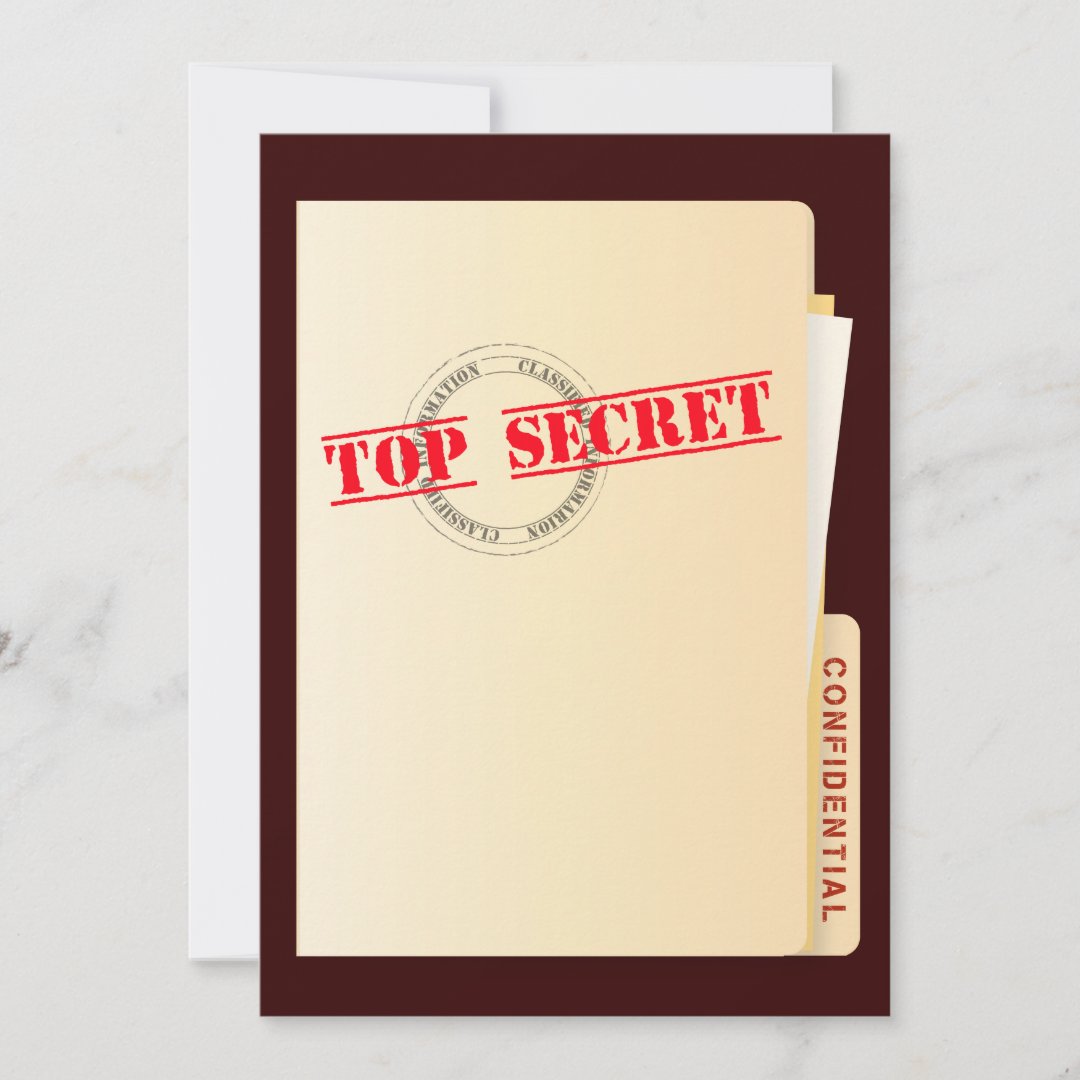 Top Secret Surprise Birthday Party Custom Invites | Zazzle