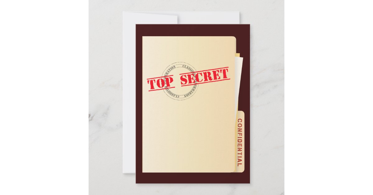 Top Secret Surprise Birthday Party Custom Invites | Zazzle