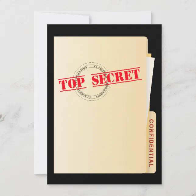 Top Secret Surprise Party Custom Invites | Zazzle