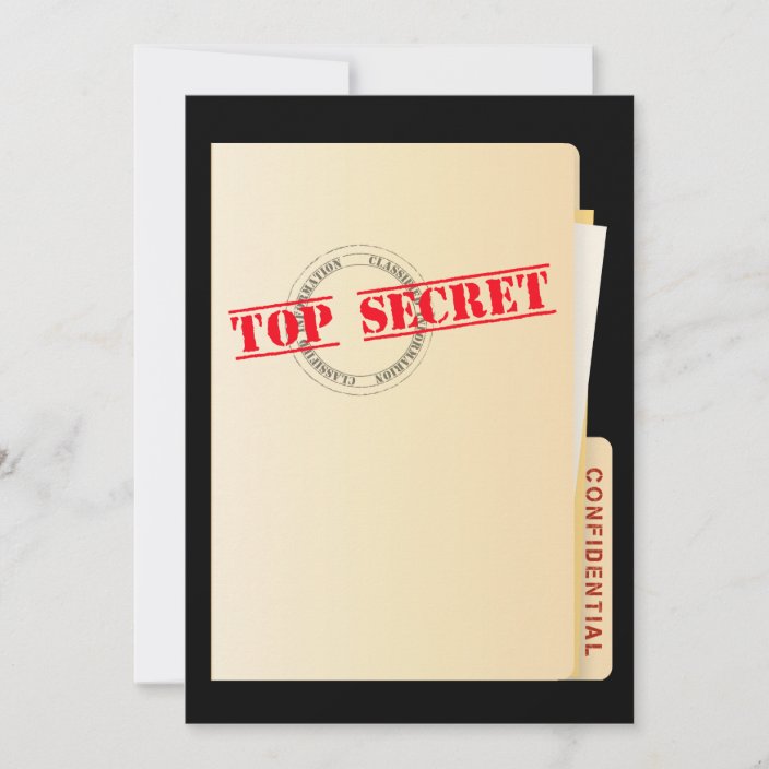 Top Secret Surprise Party Custom Invites | Zazzle.com