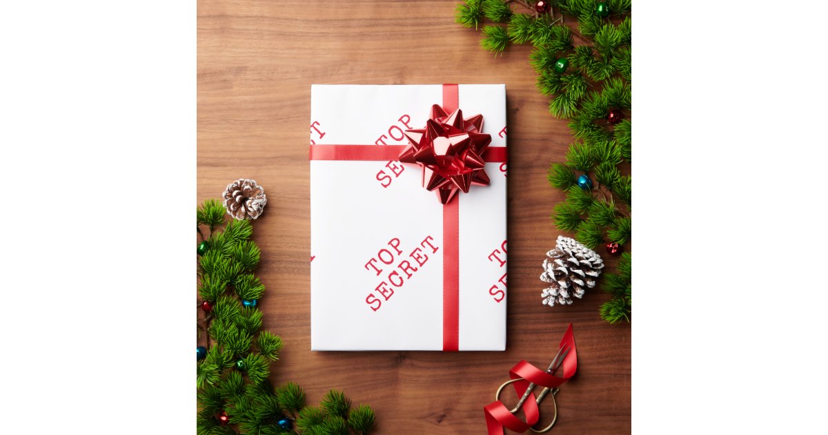 Top Secret Typewriter Typography Wrapping Paper | Zazzle