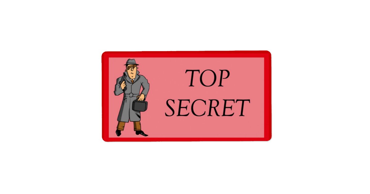 Top Secret With Spy Label | Zazzle