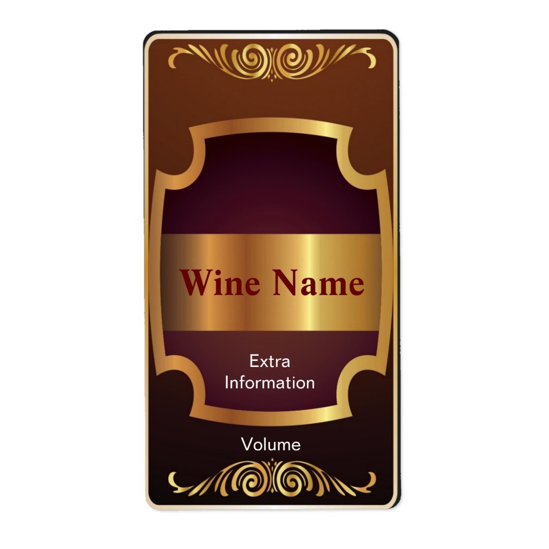 Top Shelf Red Wine Label | Zazzle