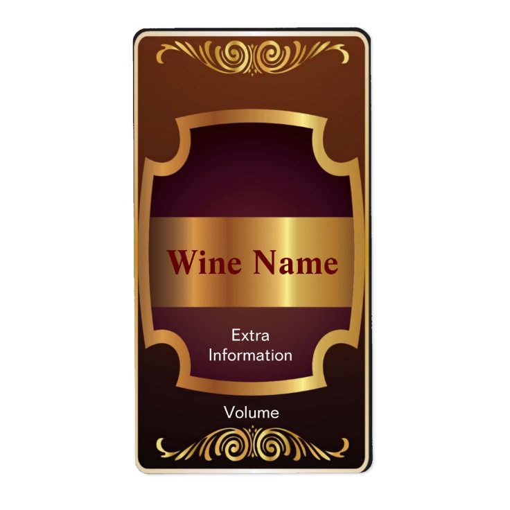 Top Shelf Red Wine Label | Zazzle