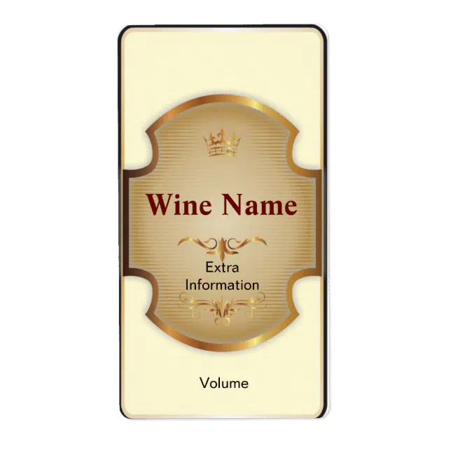 Top Shelf White Wine Label | Zazzle
