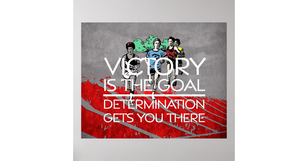 TOP Track Victory Slogan Poster | Zazzle