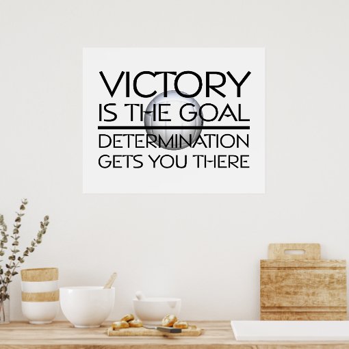 TOP Volleyball Victory Slogan Poster | Zazzle