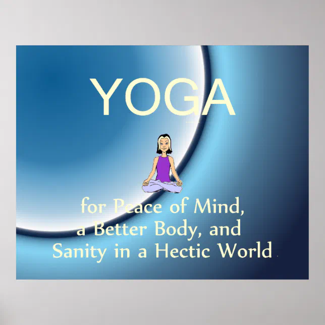 TOP Yoga Slogan Poster | Zazzle
