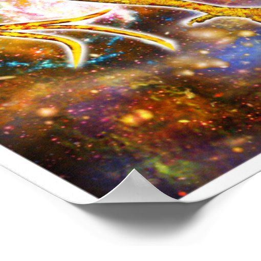 Topaz Cosmic Dragon Poster | Zazzle