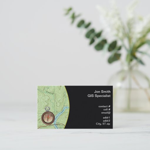 Topo map business card | Zazzle