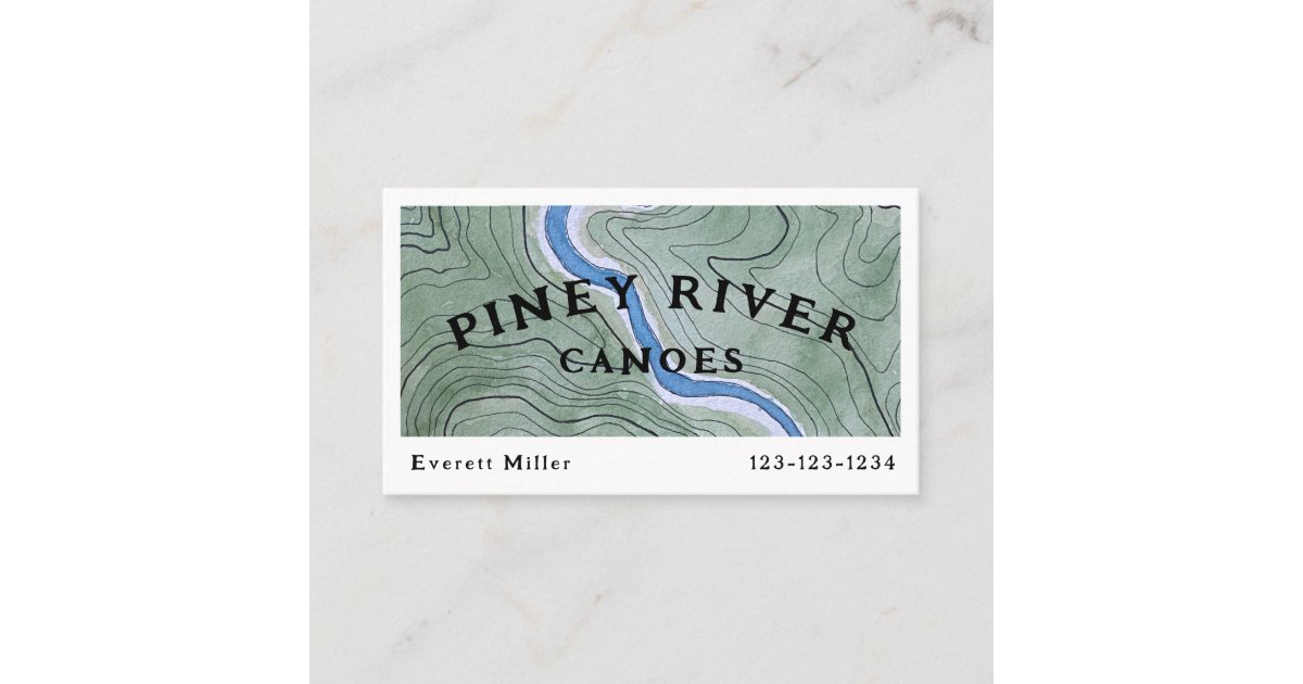 Topographic Map Business Card | Zazzle