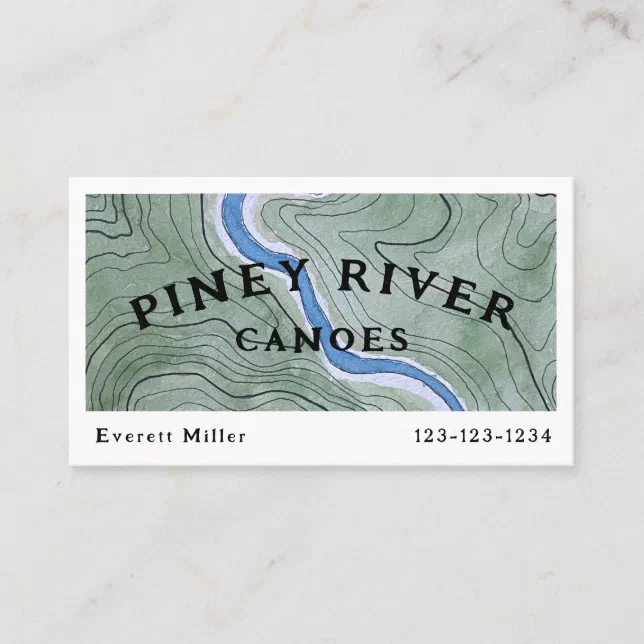 Topographic Map Business Card | Zazzle