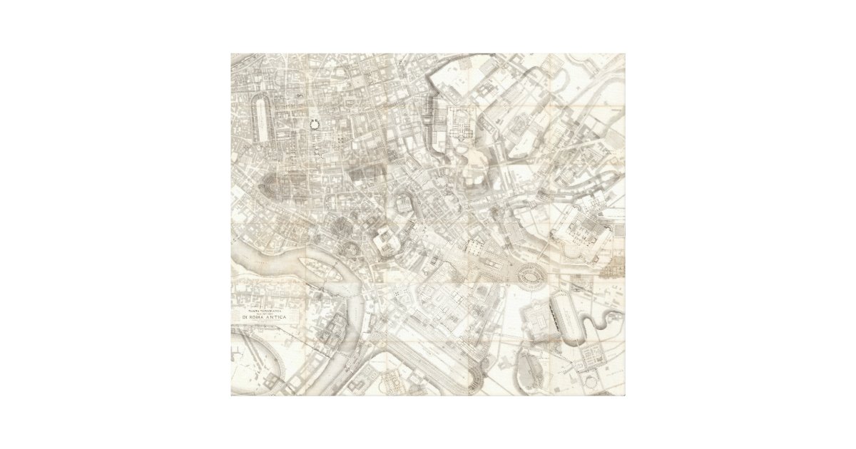 Topographic Map of Ancient Rome, Italy Canvas Print | Zazzle