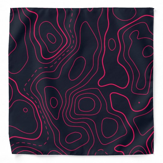 Topographic Map Pattern Bandana | Zazzle.com